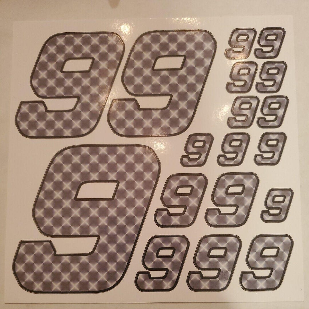 Silver Engine Turn #9’s Vinyl Decals 1/10-1/12 - Etsy