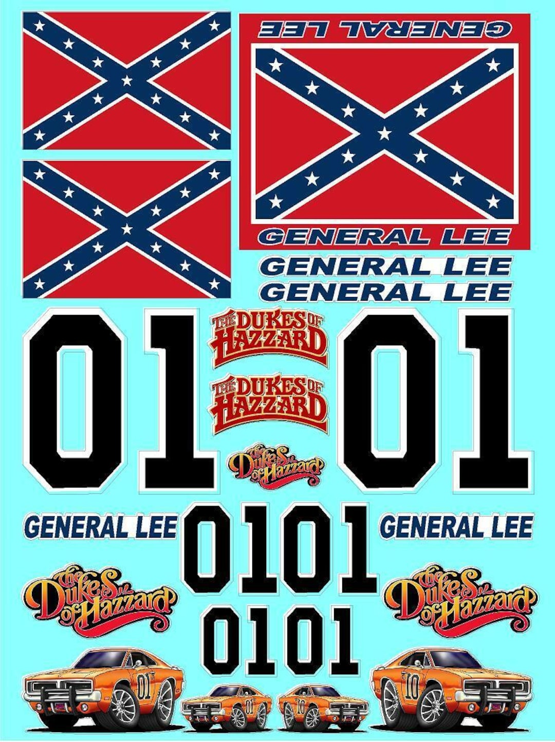 CLEAR VINYL Sticker Sheet-r/c-pinewood Derby -decal Fits 1/24-1/16 ...