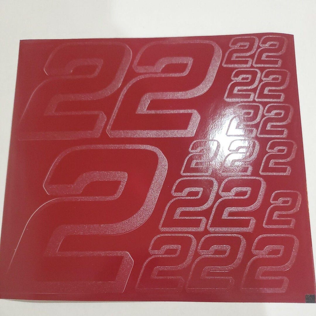 BURGANDY W/ Outline #2 Racing Numbers Vinyl Decal Sheet -nascar-gmc - Etsy