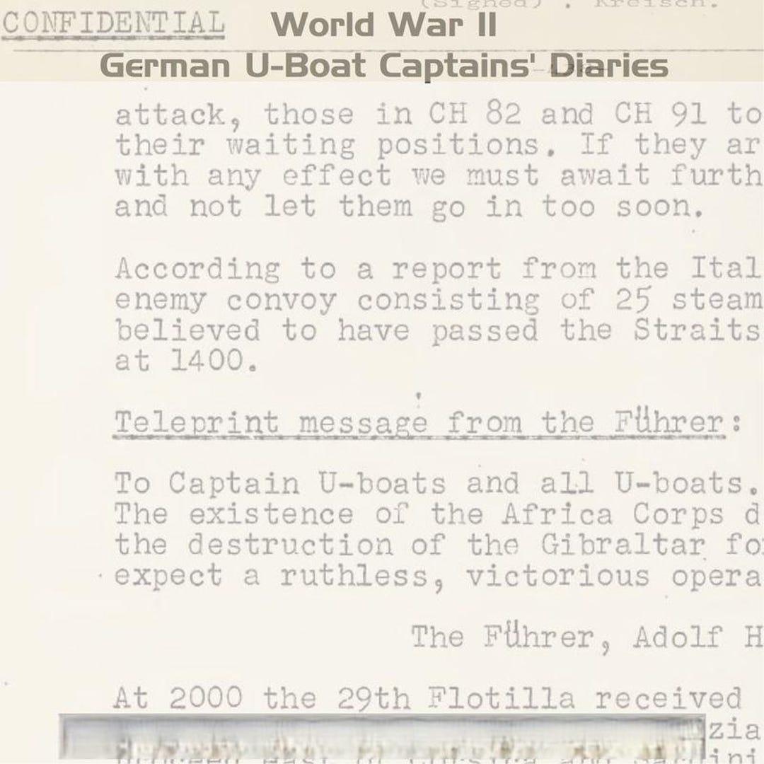 World War II German U-boat Captains' War Diaries Translated by U.S ...