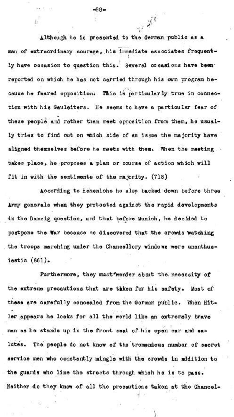 Adolf Hitler: OSS CIA Files - Etsy