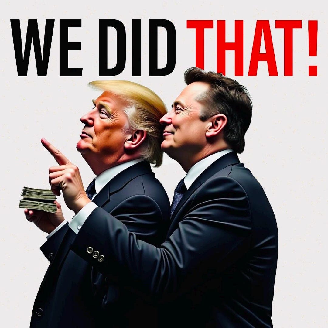WE DID THAT! - (5 Pack) Stickers - President Trump and Musk. Quantity ...