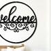 Round Welcome Metal Sign Welcome Sign Outdoor Welcome Sign - Etsy