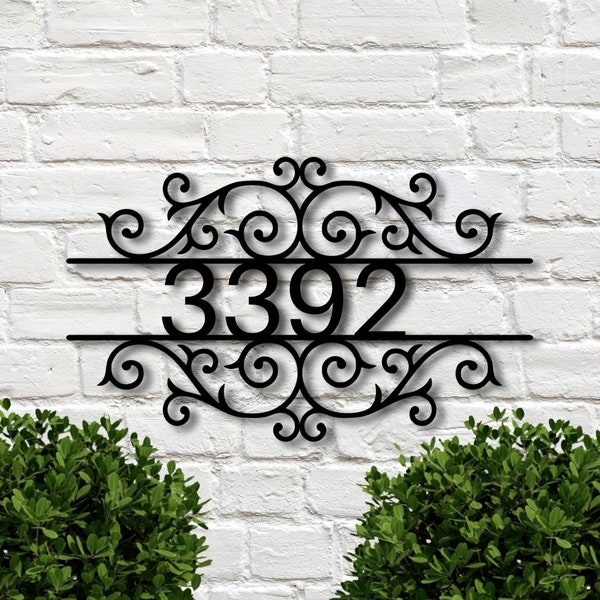 Scroll House Numbers - Etsy