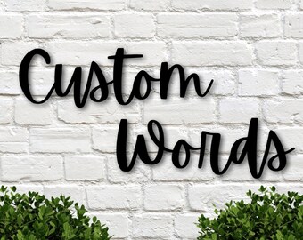 Custom Metal Words - Etsy