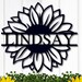 Sunflower Name, Custom Sunflower Sign, Sunflower Wall Decor, Sunflower ...