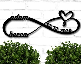 Personalized Metal Infinity Sign, Infinity Name Sign , Custom Metal ...