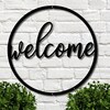 Round Welcome Metal Sign, Welcome Sign, Outdoor Welcome Sign, Metal ...