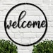 Round Welcome Metal Sign Welcome Sign Outdoor Welcome Sign | Etsy
