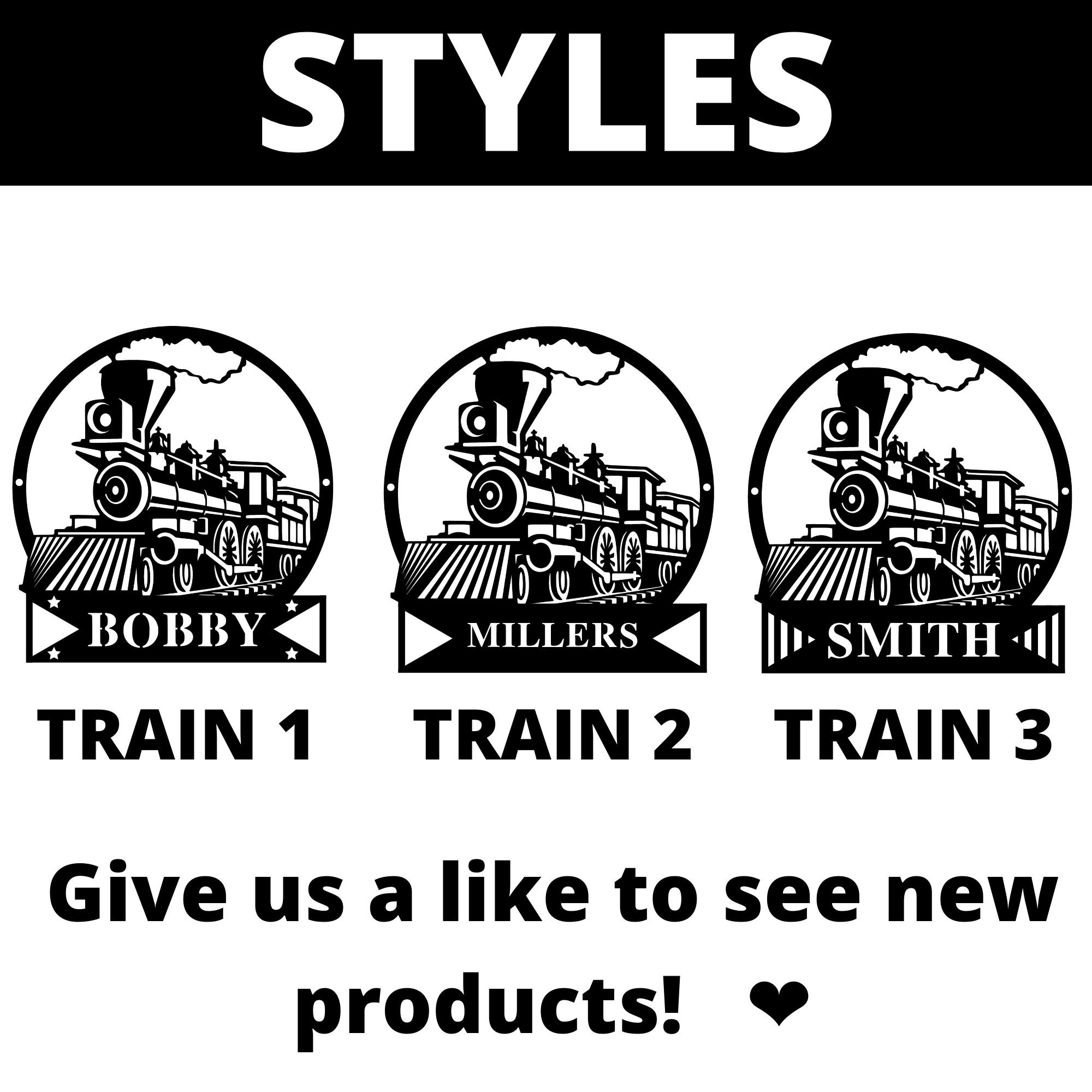 Train Metal Sign Train Wall Decor Custom Train Sign Train - Etsy