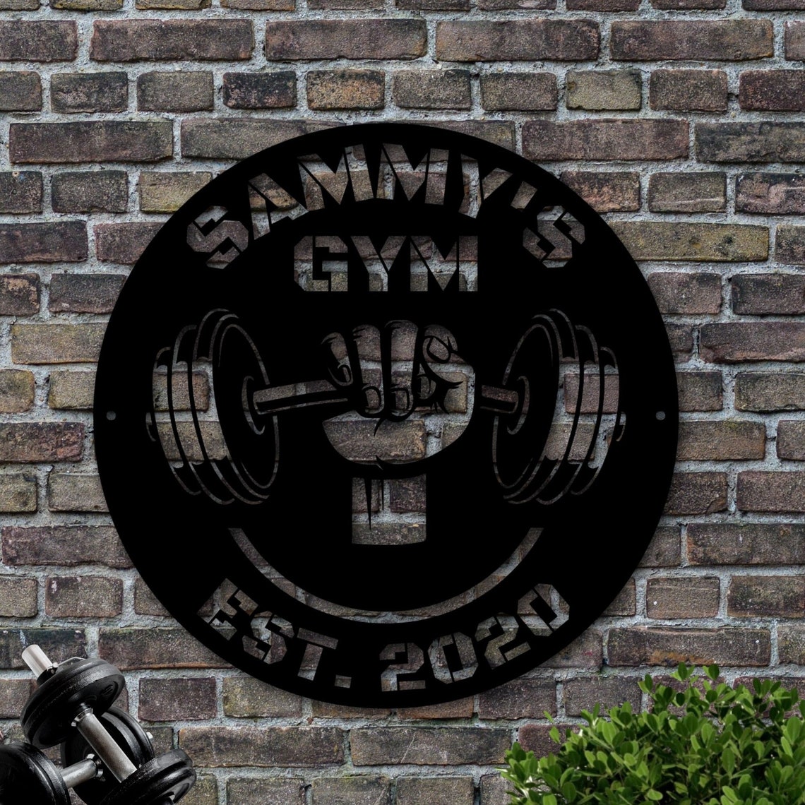 Gym Sign Personalized Home Gym Sign Custom Metal Gym Sign | Etsy