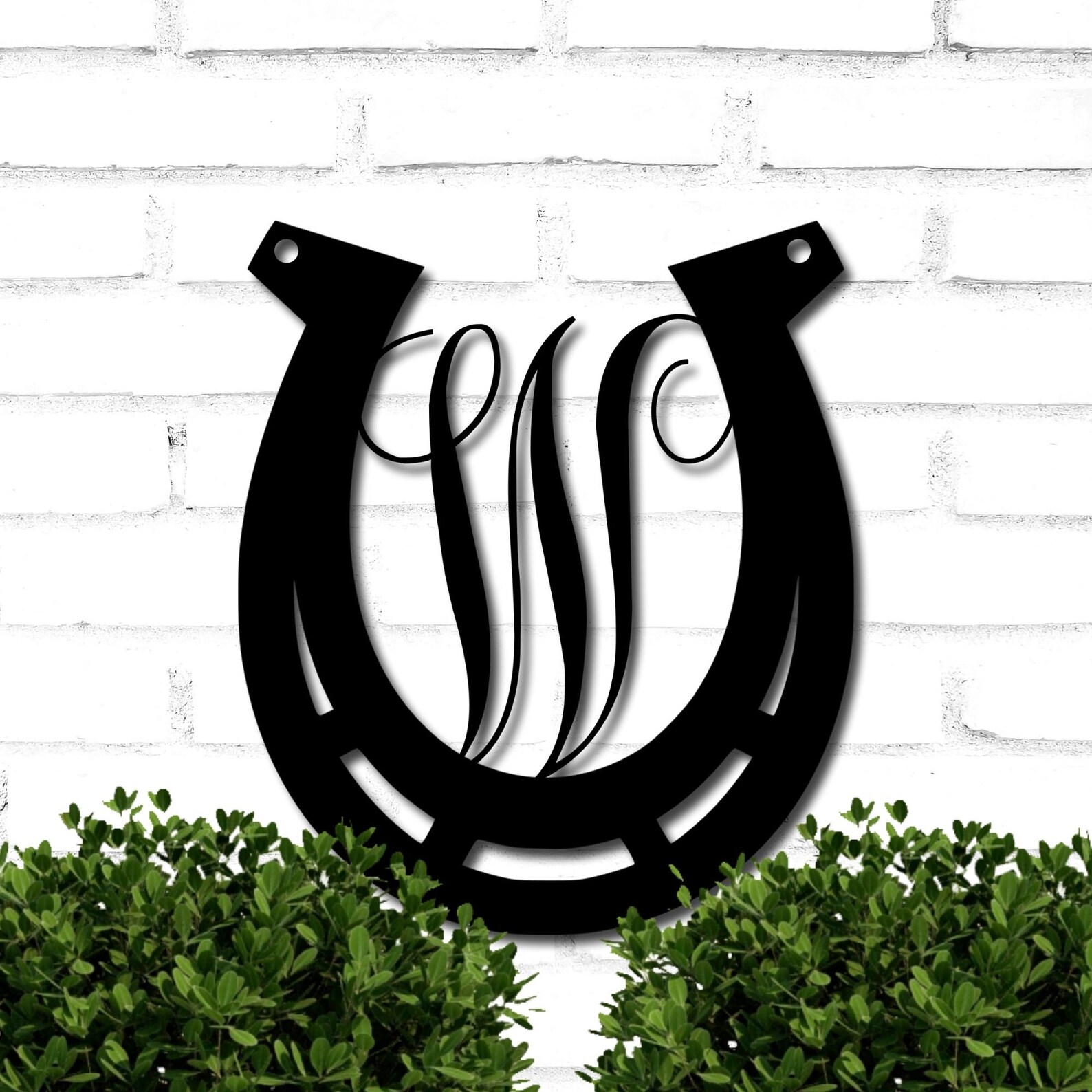 Horseshoe Monogram ~ Horse Equestrian Riding Decor ~ Country Home Barn ...