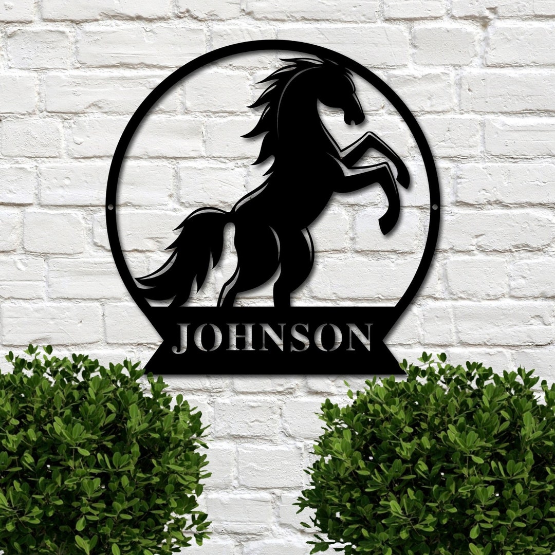 Custom Horse Sign, Horse Metal Sign, Personalized Horse Gift, Custom ...