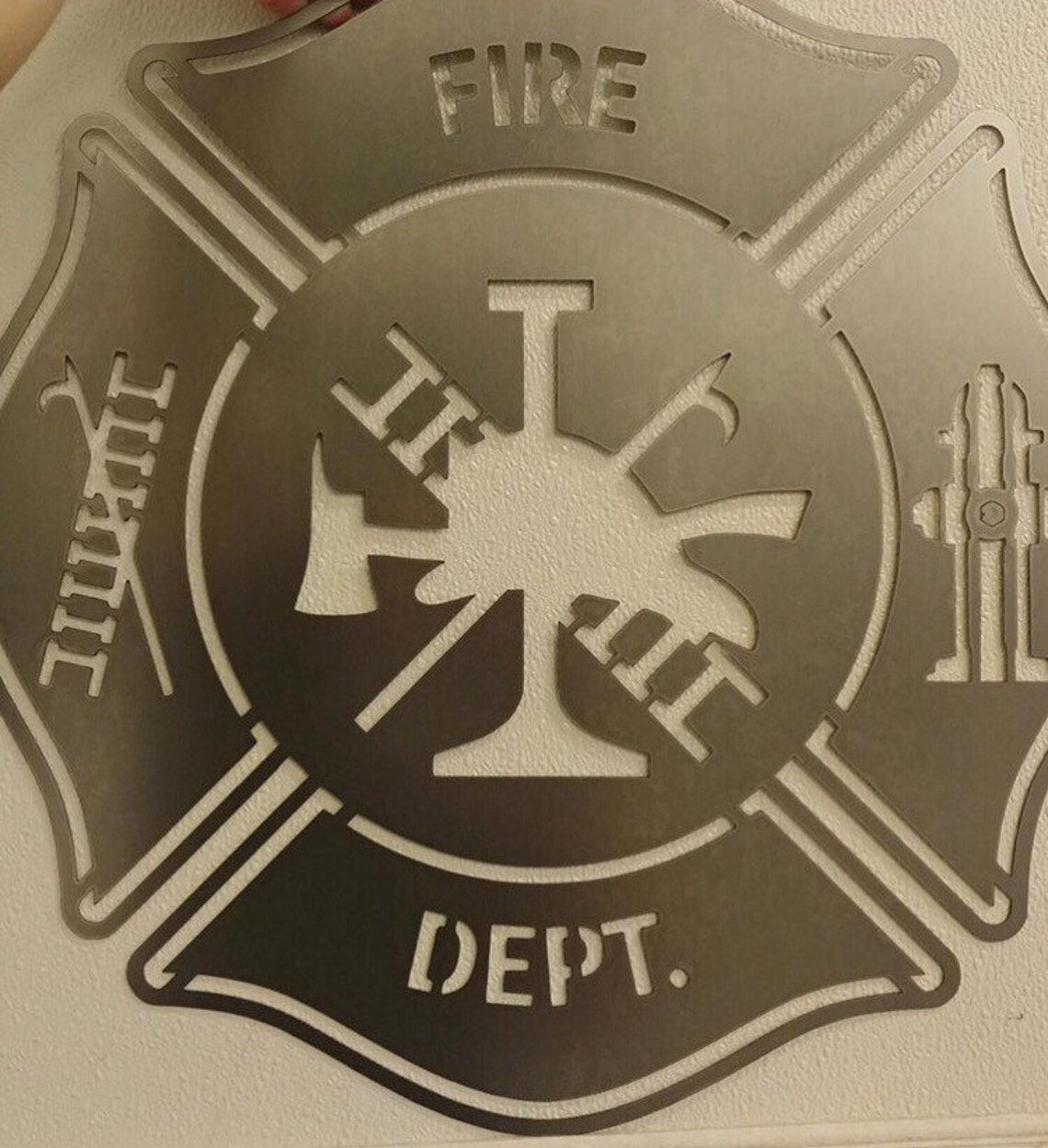 Firefighter Gift Firefighter Maltese Metal Cross Firefighter - Etsy