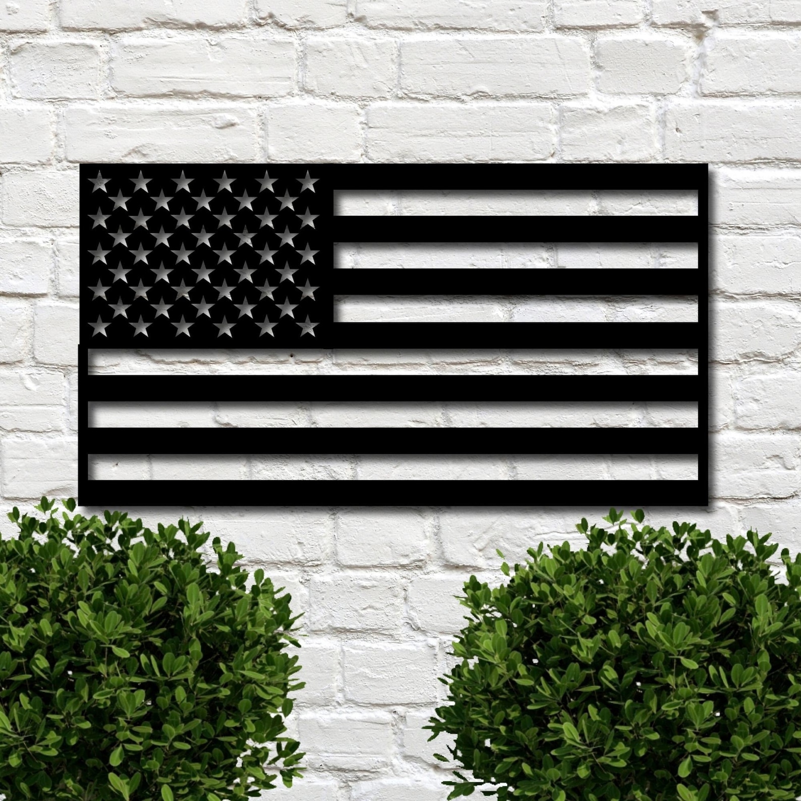 American Flag | Metal American Flag | Metal Wall Art | Black American ...