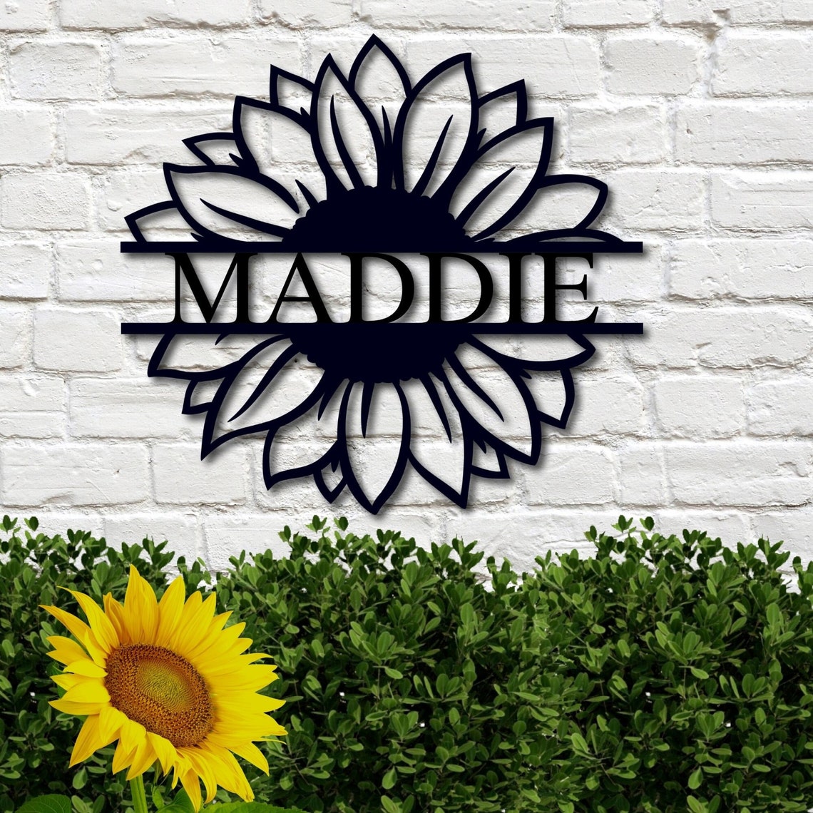Sunflower Name Custom Sunflower Sign Sunflower Wall Decor - Etsy