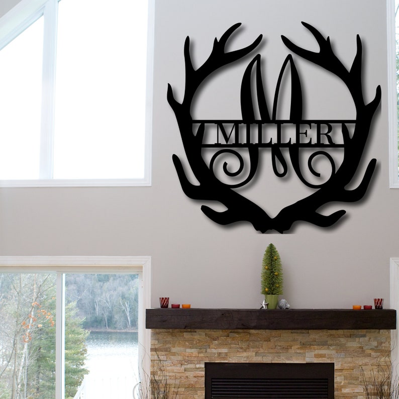 Metal Name Sign Metal Monogram Last Name Metal Monogram Wall - Etsy