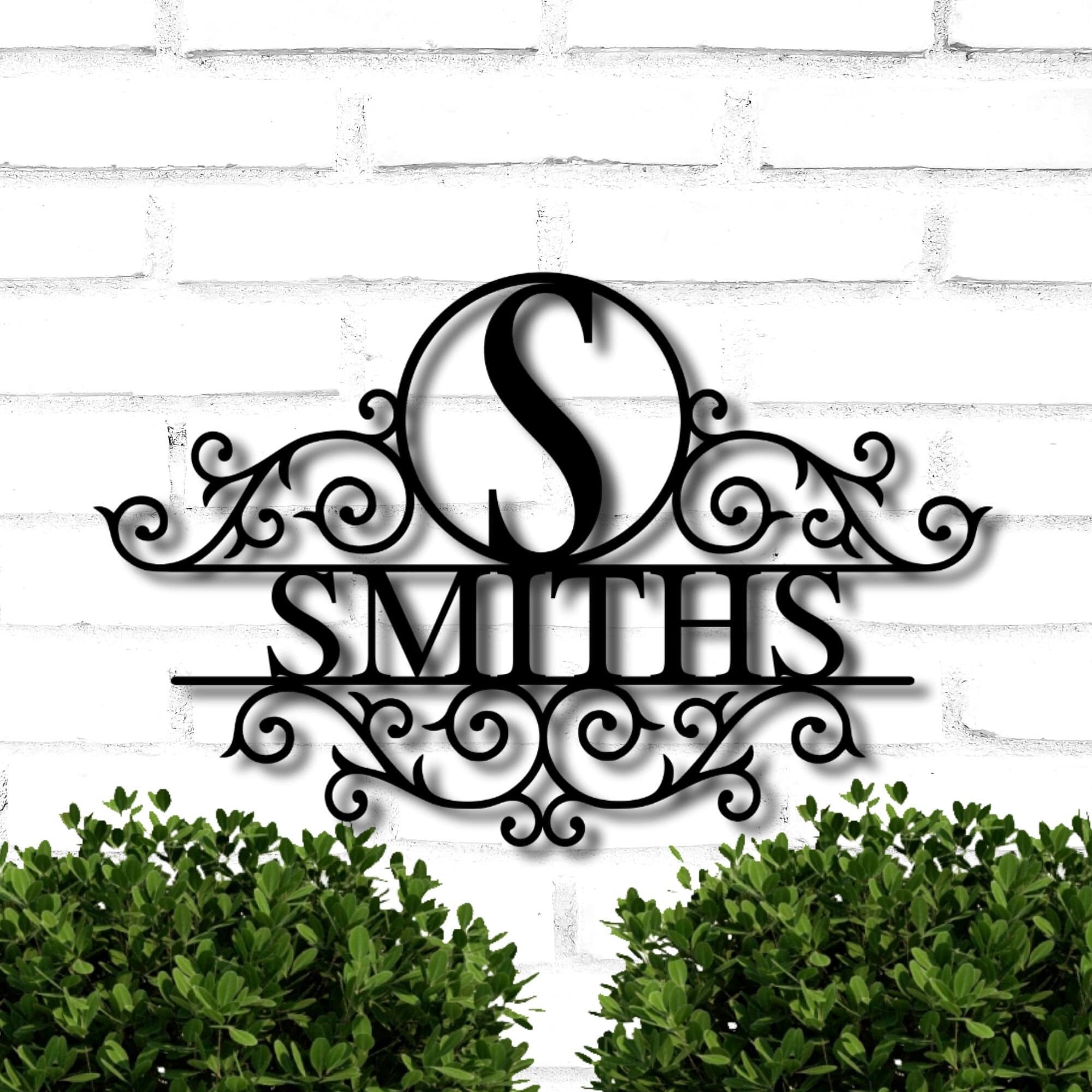 Metal Sign Personalized Metal Name Sign Split Letter - Etsy