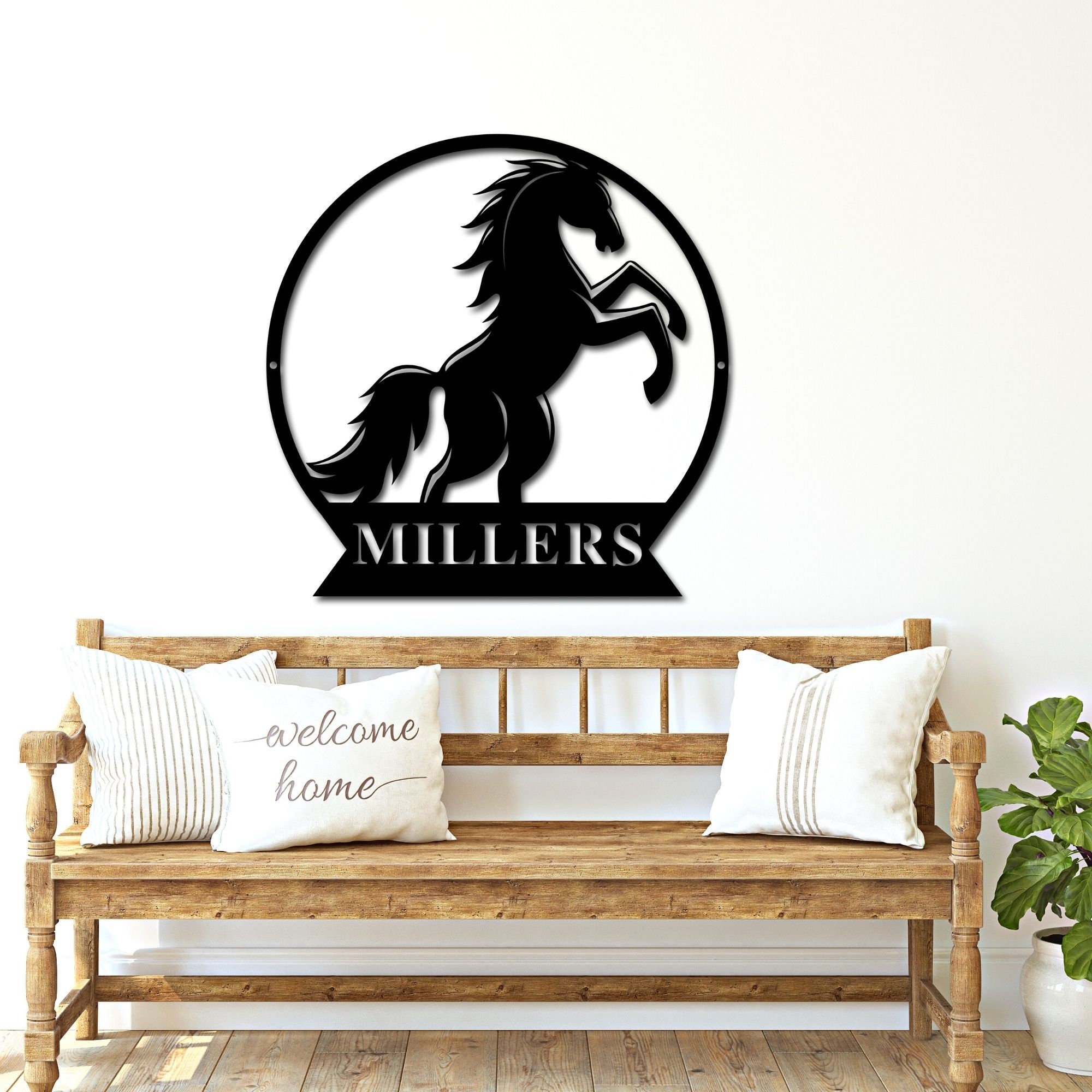 Custom Horse Sign, Horse Metal Sign, Personalized Horse Gift, Custom ...