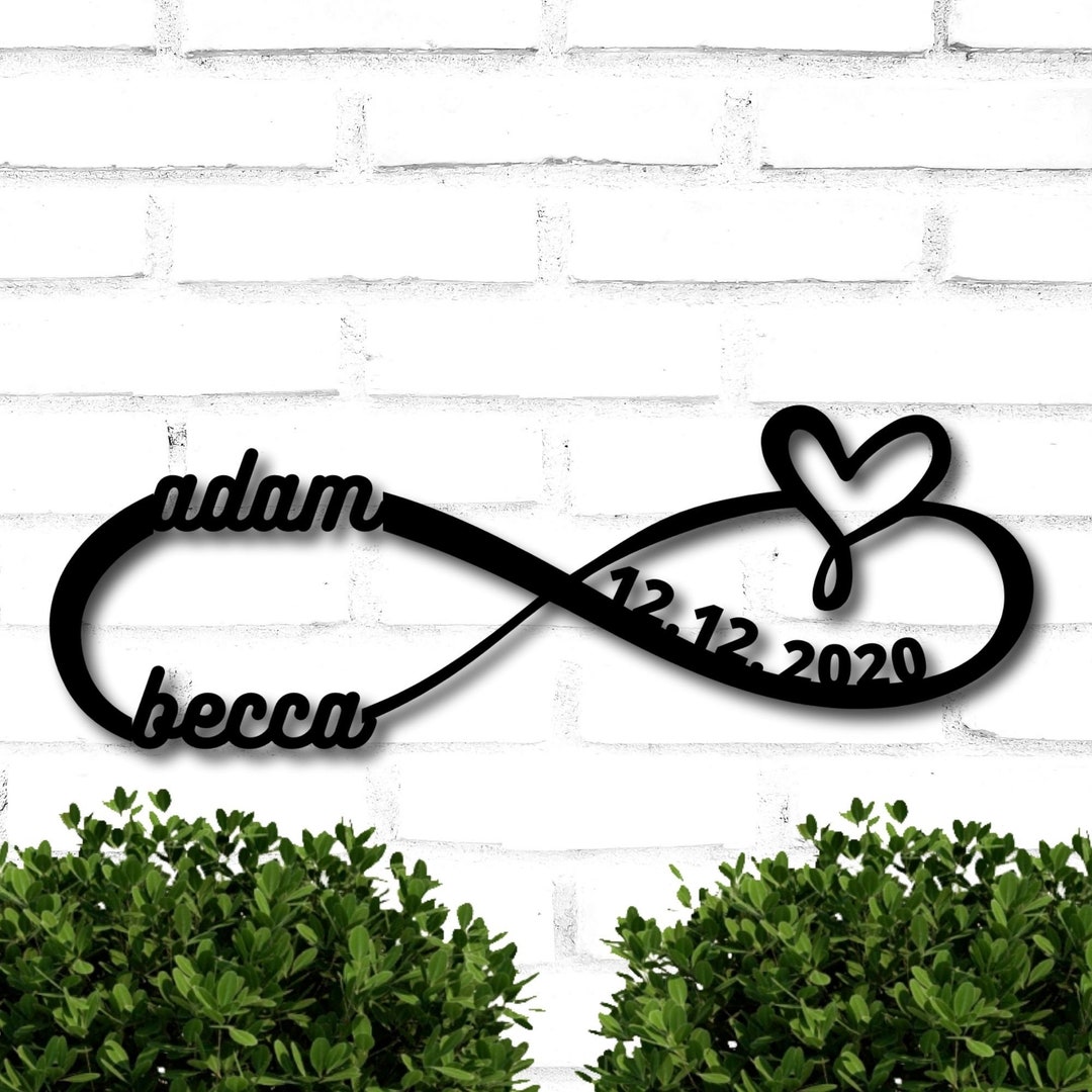 Personalized Metal Infinity Sign, Infinity Name Sign, Custom Metal Sign ...