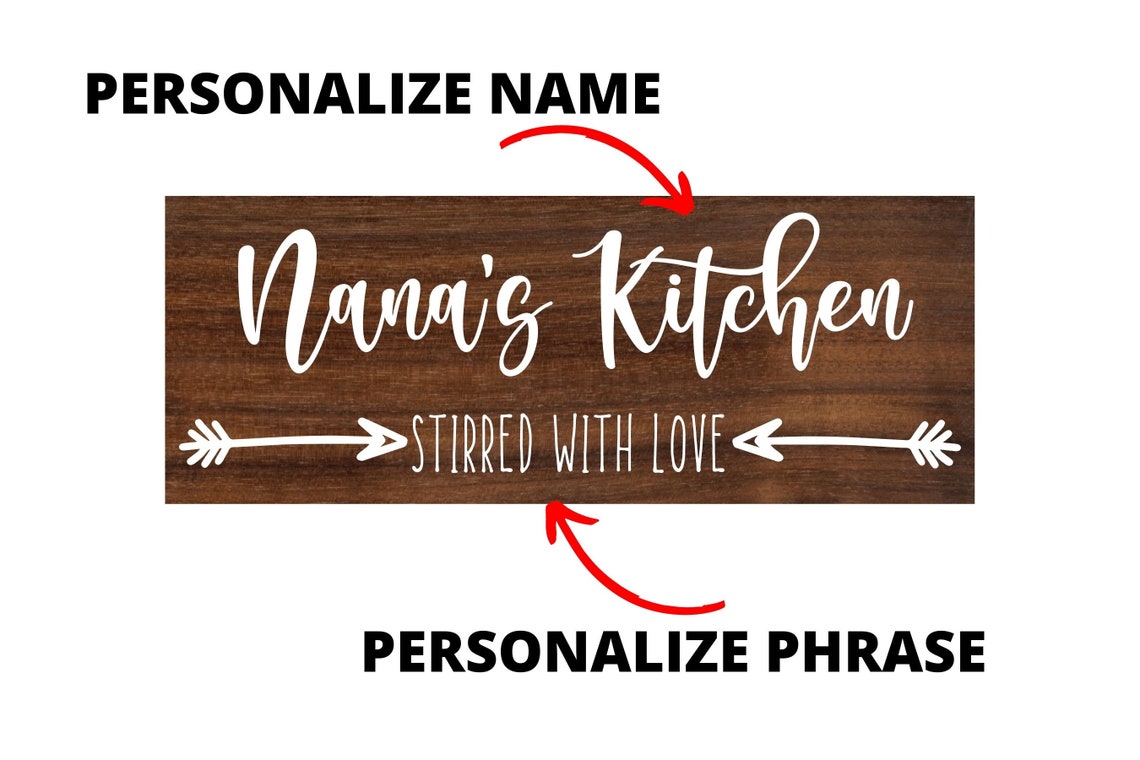 Custom Kitchen Sign Kitchen Decor Custom Wood Sign Kitchen - Etsy