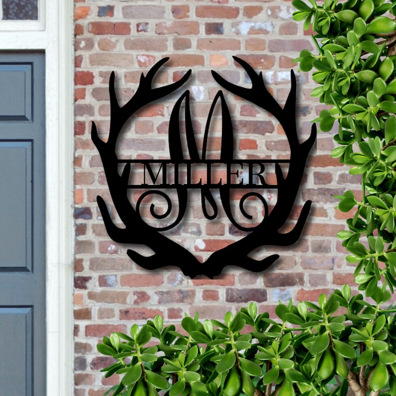 Metal Name Sign Metal Monogram Last Name Metal Monogram Wall - Etsy