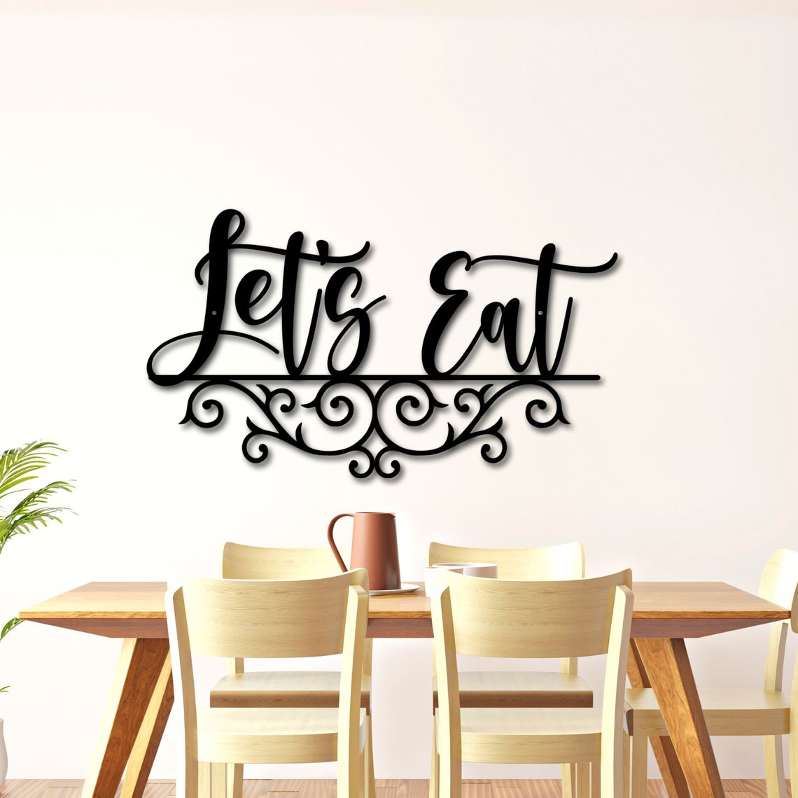 Let's Eat Metal Sign Kitchen Decor Kitchen Metal Sign - Etsy