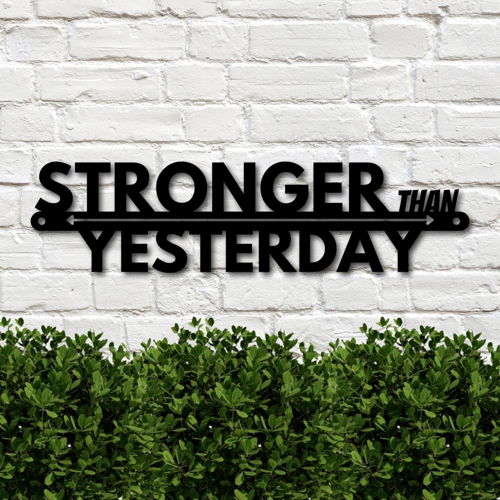 Stronger Than Yesterday, Gym Wall Decor, Workout Wall Art, Home Gym ...