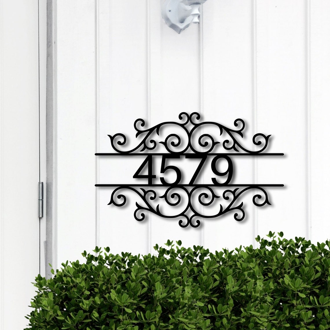Personalized Scroll House Numbers Metal Sign Address Metal - Etsy