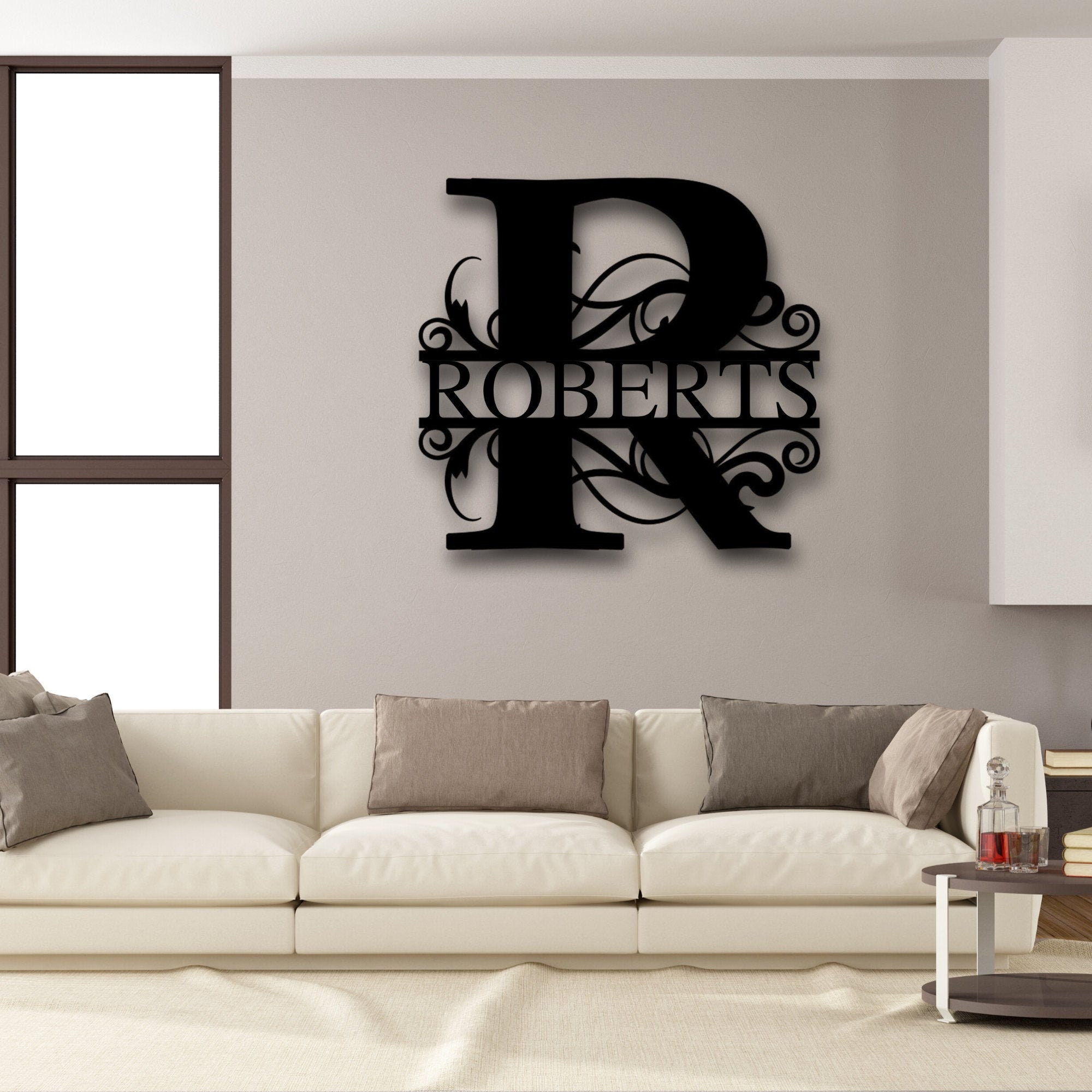 Last Name Metal Sign, Family Name Sign, Personalized Metal Wall Decor ...