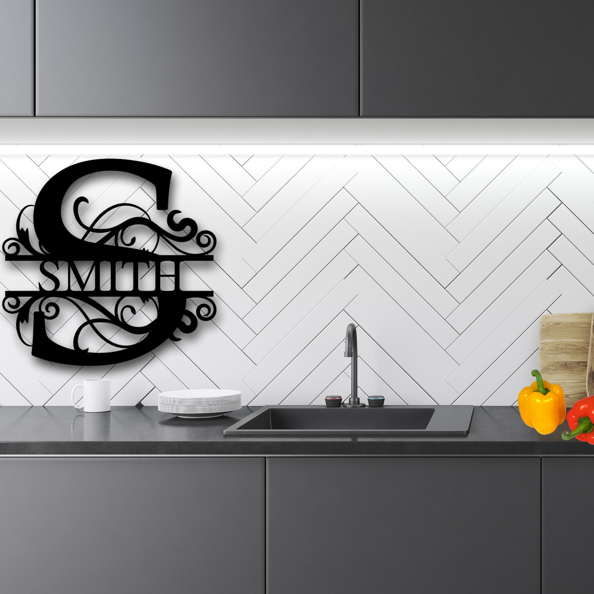 Last Name Metal Sign Family Name Sign Personalized Metal | Etsy