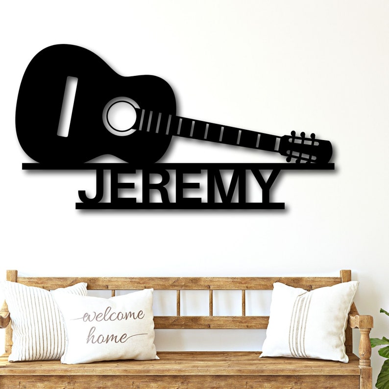 Guitar Name Sign Personalized Metal Sign Music Gift - Etsy
