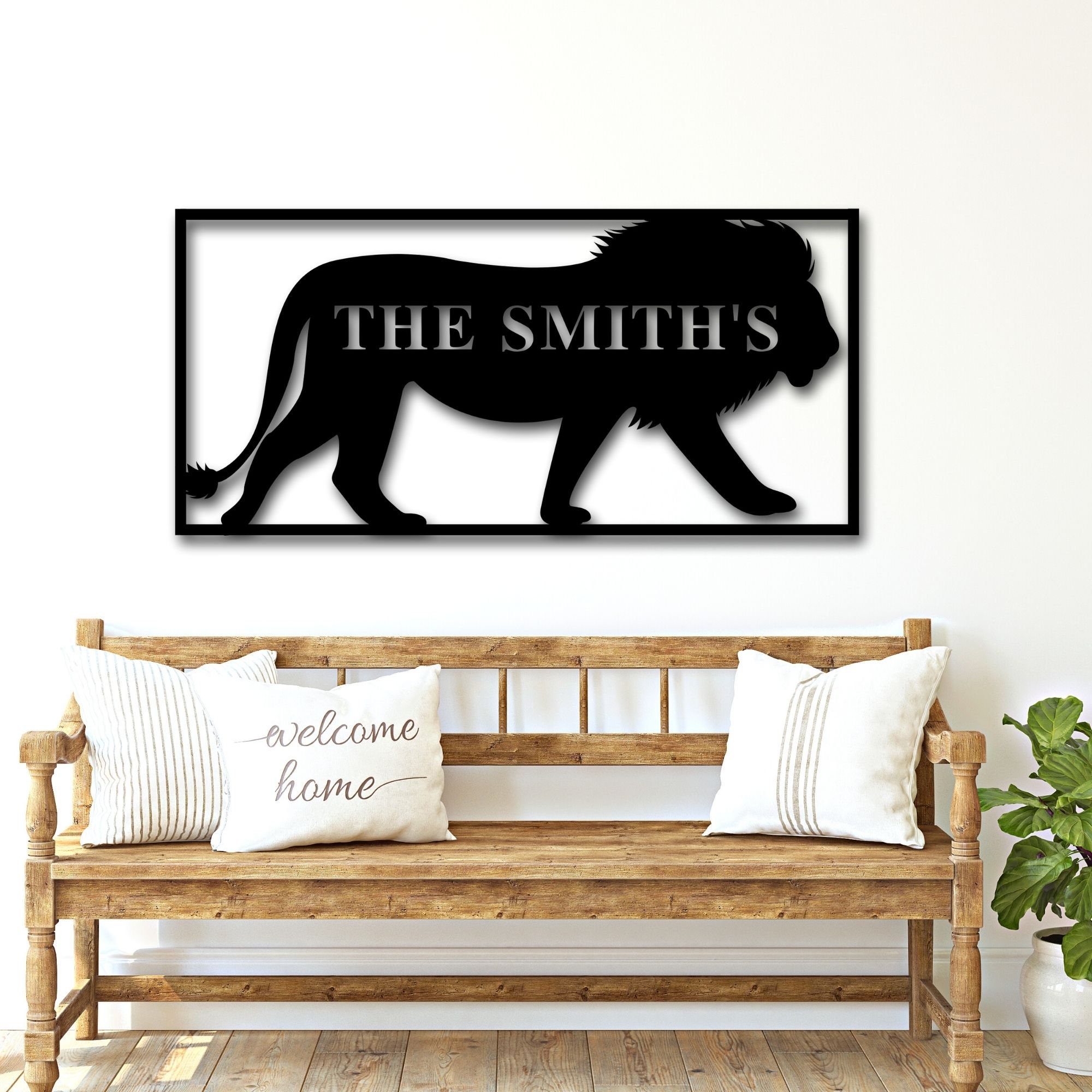 Lion Name Sign Safari Nursery Baby Boy Gift Baby Name Sign - Etsy