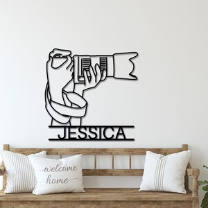 Custom Camera Metal Wall Art, Photographer Gift, Camera Wall Decor ...