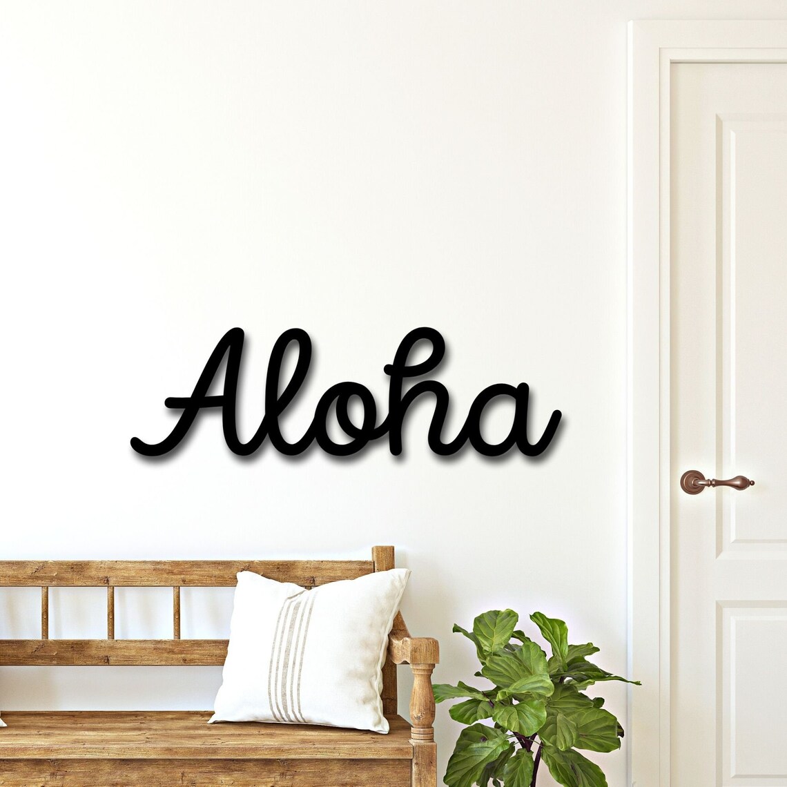 Aloha Metal Sign Outdoor Aloha Wall Art Aloha Wall Decor | Etsy