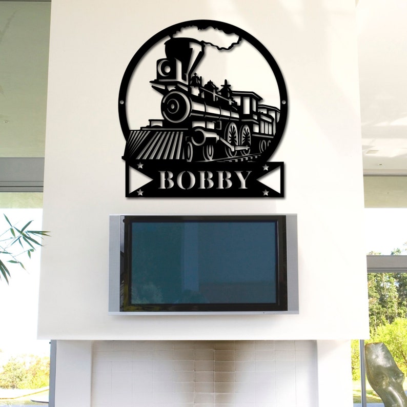 Train Metal Sign Train Wall Decor Custom Train Sign Train | Etsy