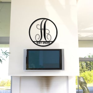 Metal Monogram Sign | Metal Sign | Monogram Sign | Monogram Wall Decor ...