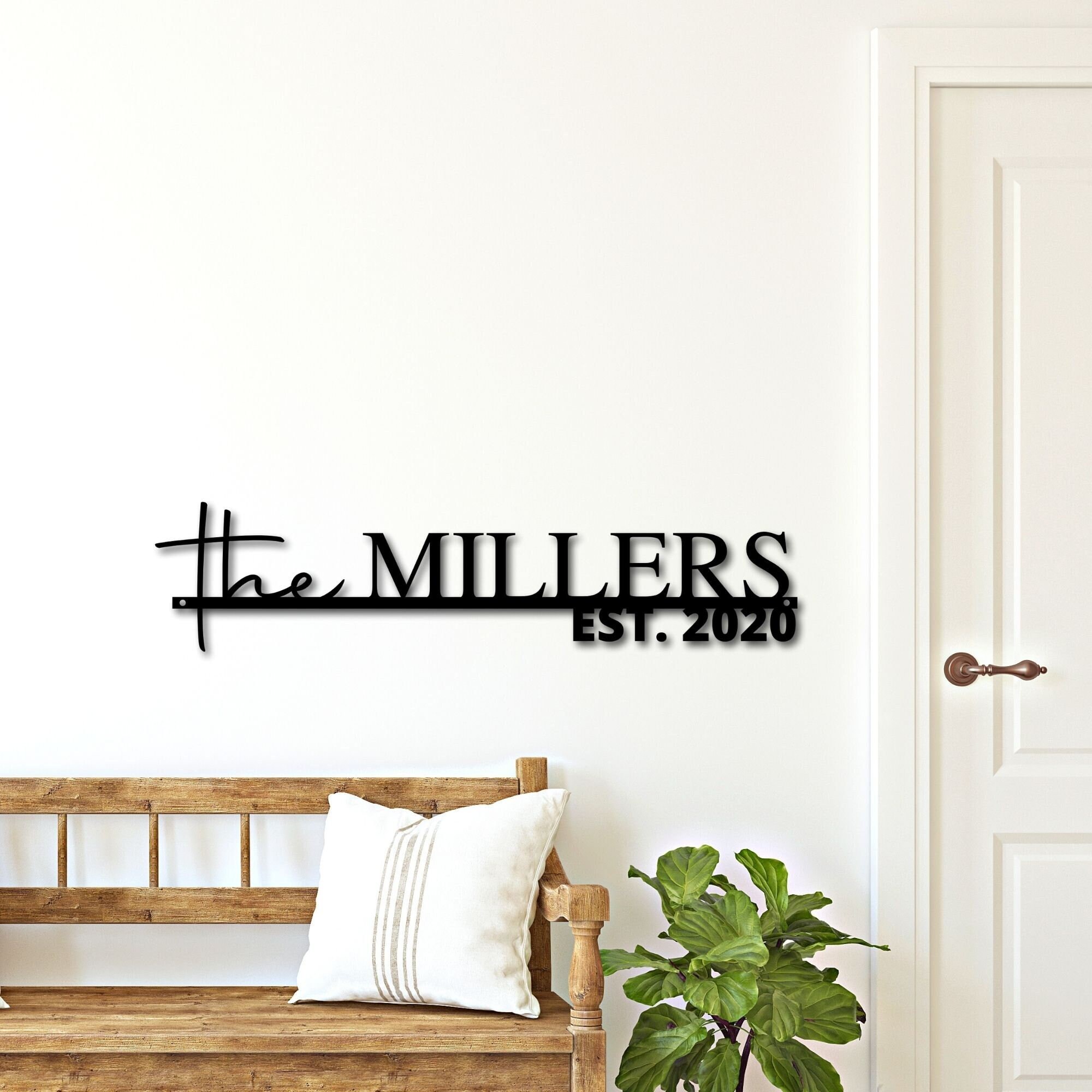 Personalized Family Name Metal Sign, Last Name Plaque, Custom Name Sign ...