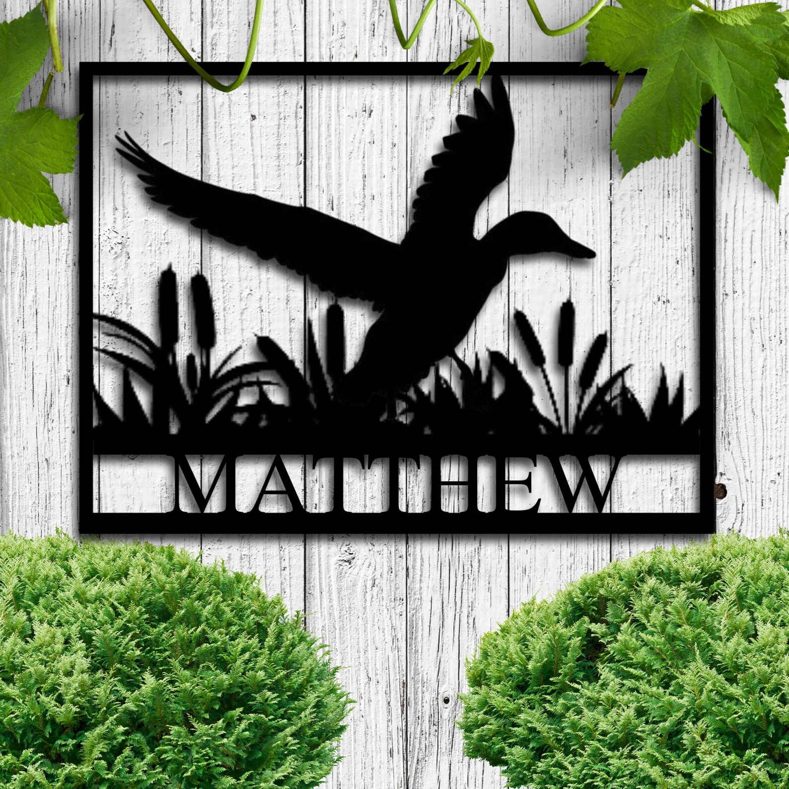 Personalized Duck Hunting Sign Custom Entrance Metal Sign | Etsy