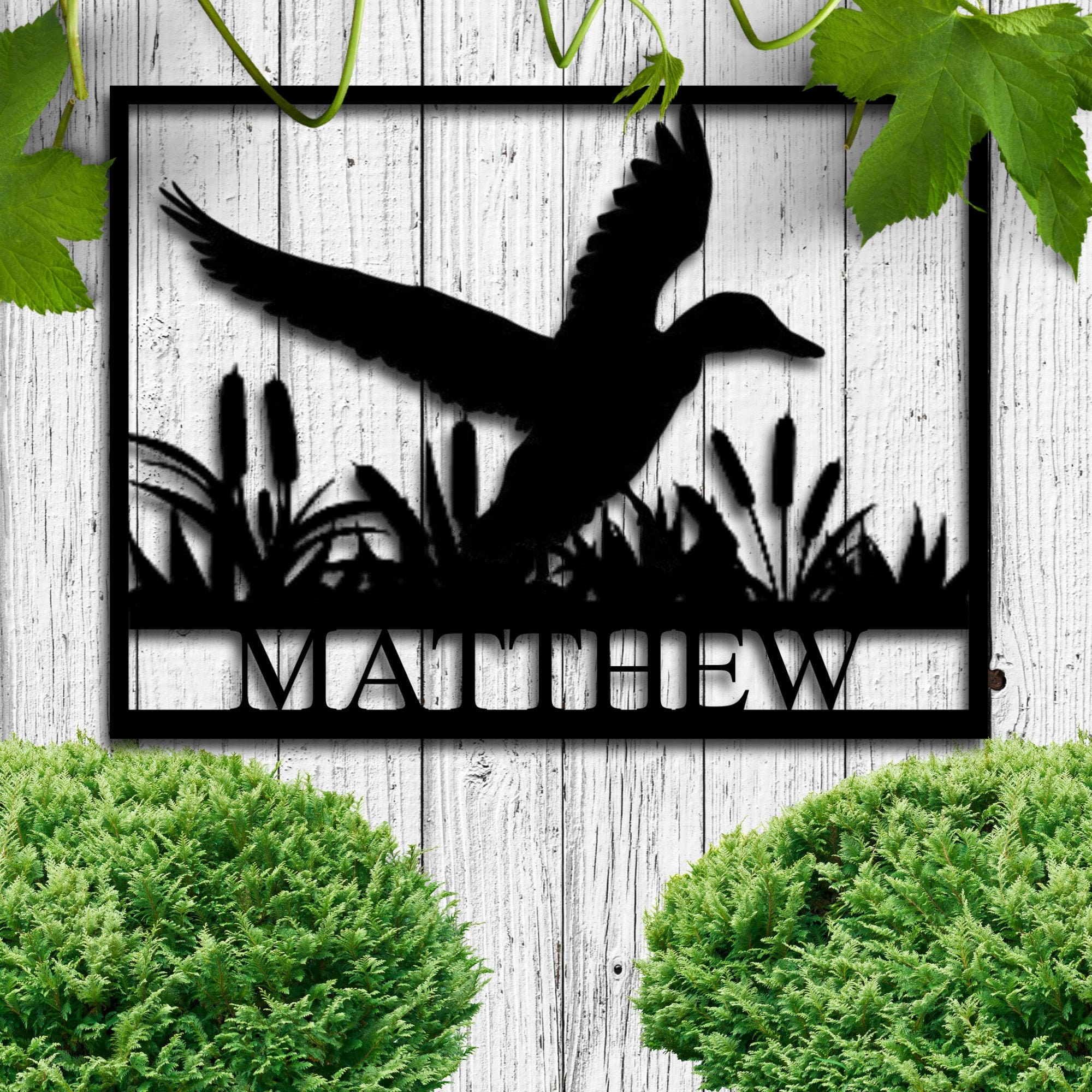 Personalized Duck Hunting Sign Custom Entrance Metal Sign | Etsy