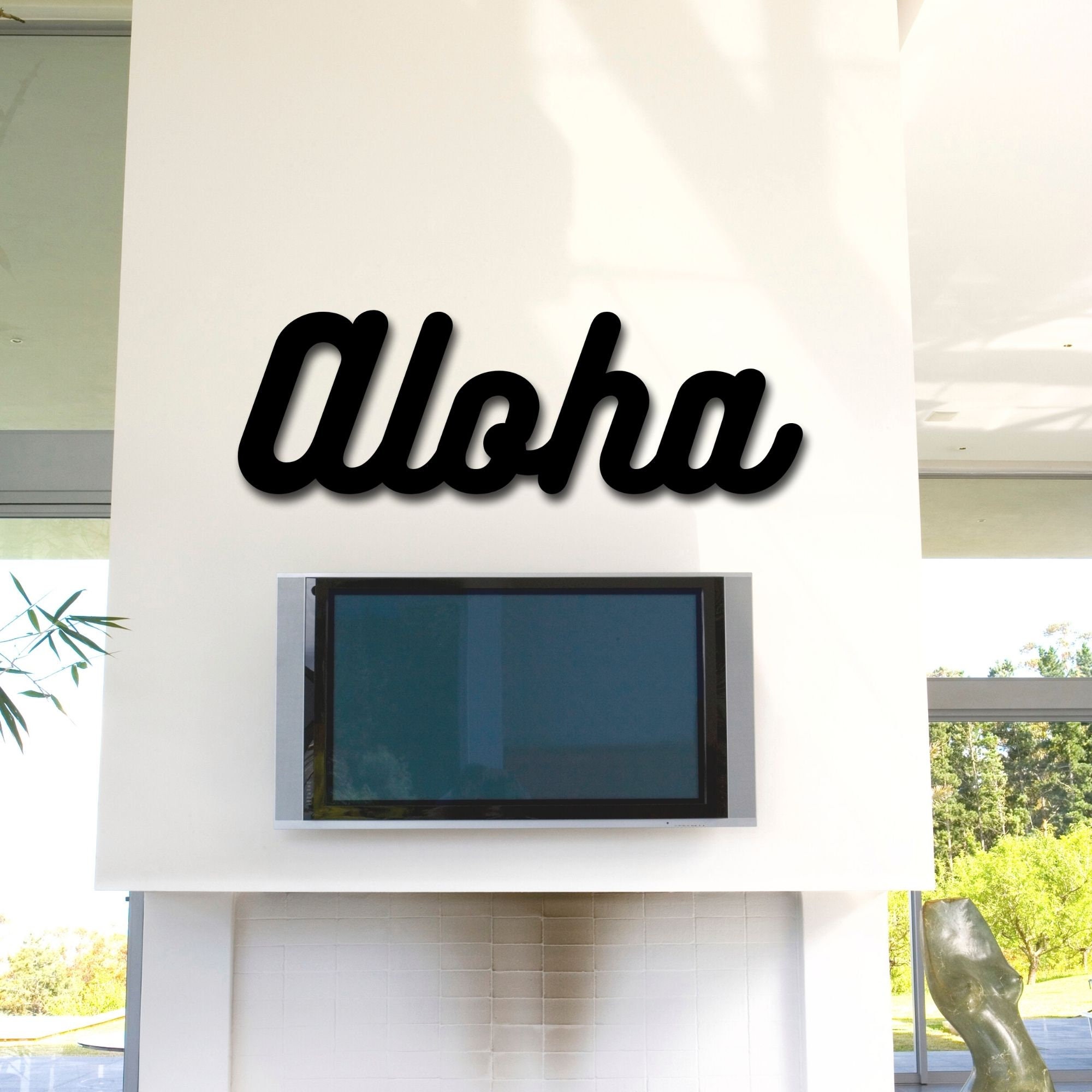 Aloha Metal Sign, Outdoor Aloha Wall Art, Aloha Wall Decor, Hawaiian ...