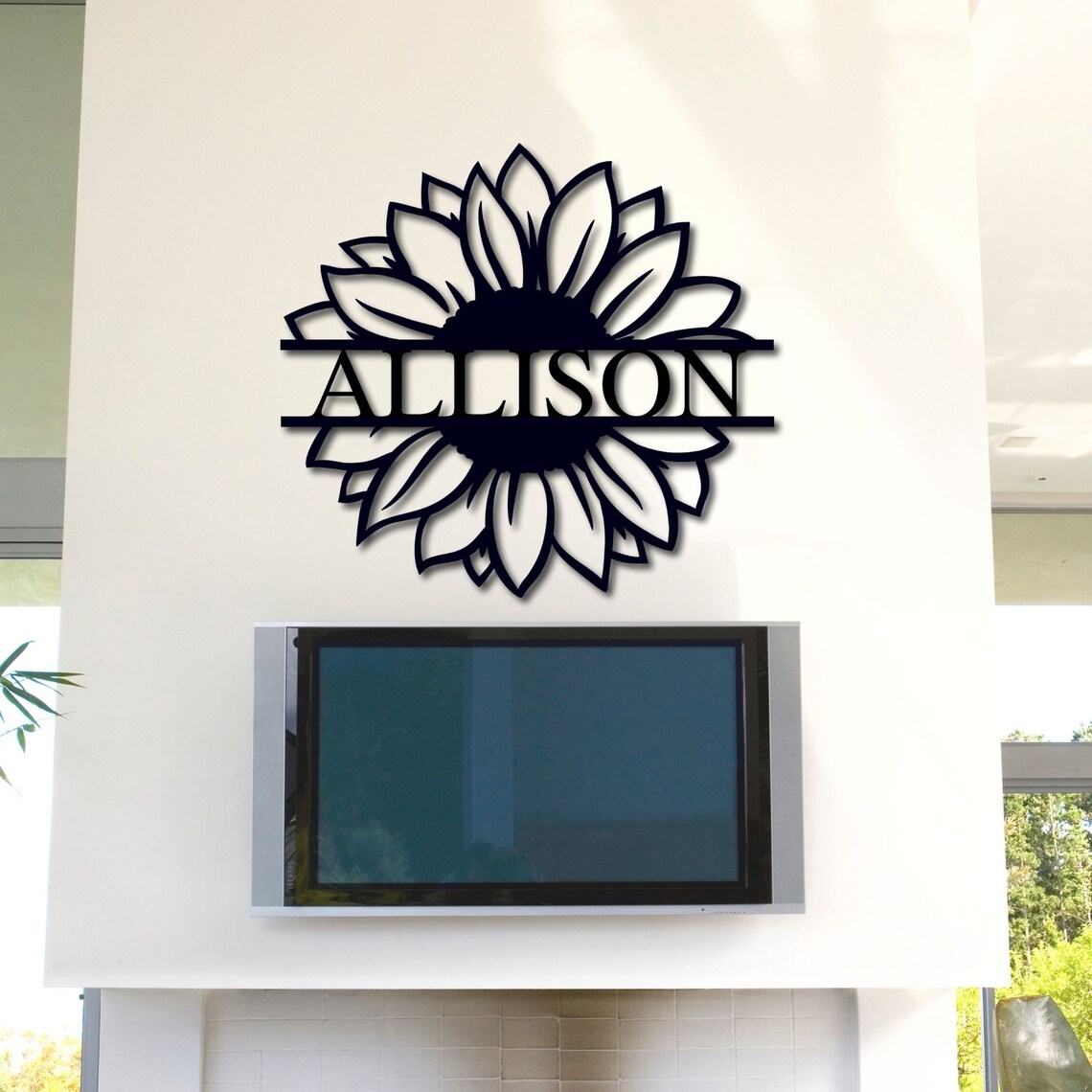 Sunflower Name Custom Sunflower Sign Sunflower Wall Decor - Etsy
