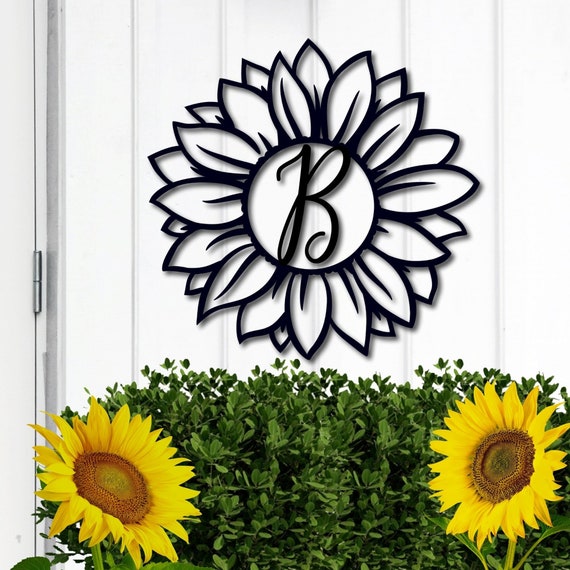 Personalized Sunflower Sign Sunflower Name Sign Housewarming | Etsy