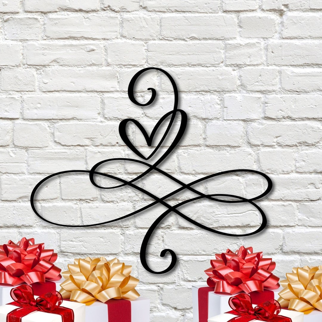 Infinity Heart Metal Design | Infinity Symbol | Wall Art Love Infinity ...