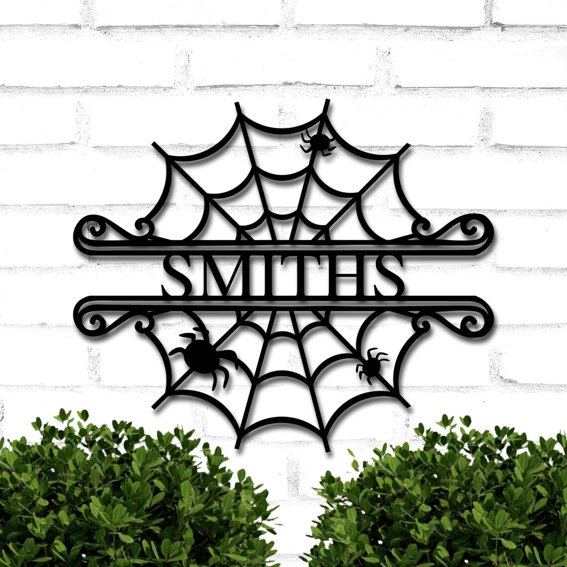 Spider Web Name Sign, Halloween Decor, Cobweb Decor, Halloween Front ...