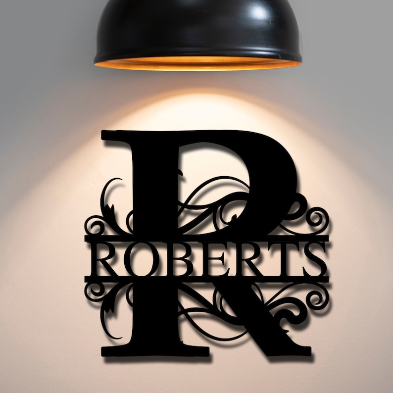 Personalized Name Door Sign Metal Monogram Plaque Metal Wall | Etsy