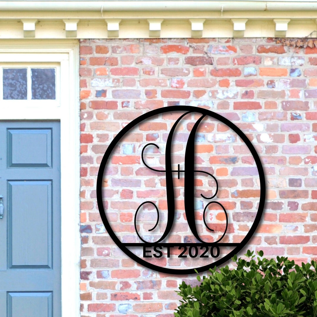 Metal Monogram Sign | Metal Sign | Monogram Sign | Monogram Wall Decor ...