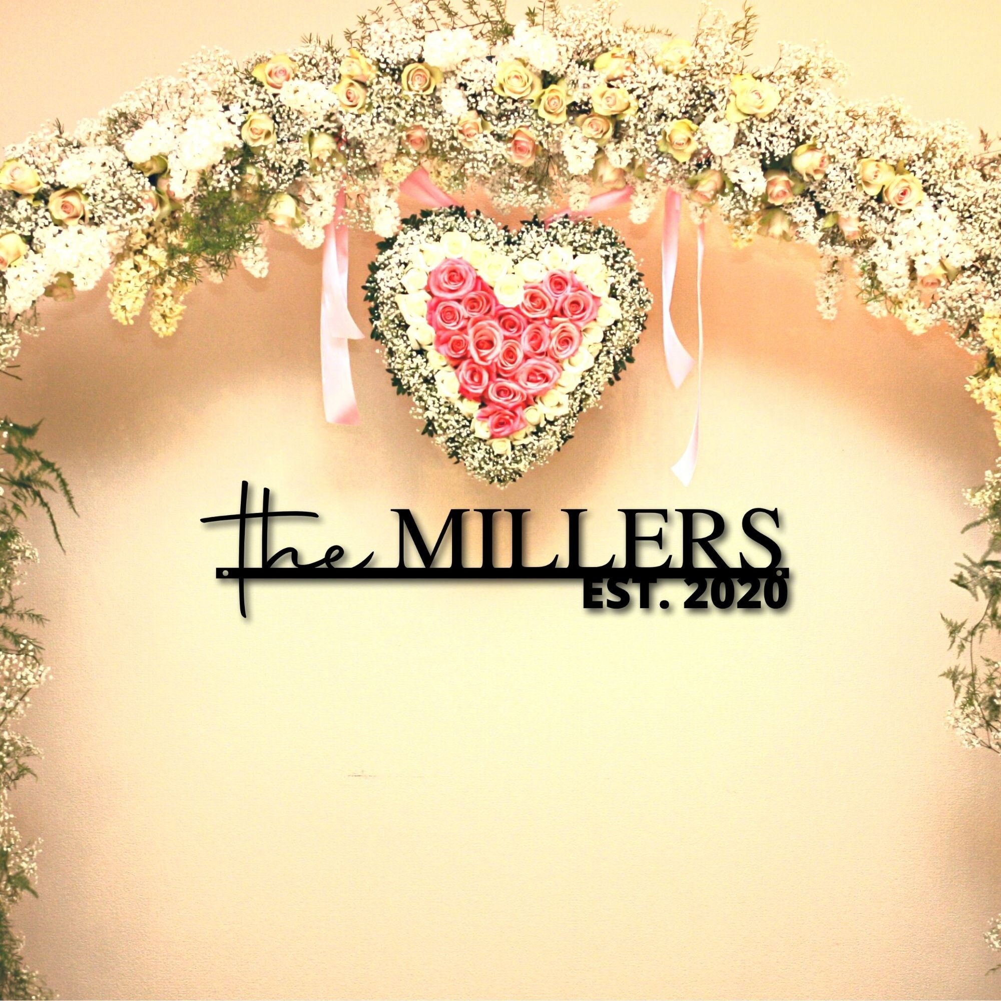 Personalized Family Name Metal Sign, Last Name Plaque, Custom Name Sign ...