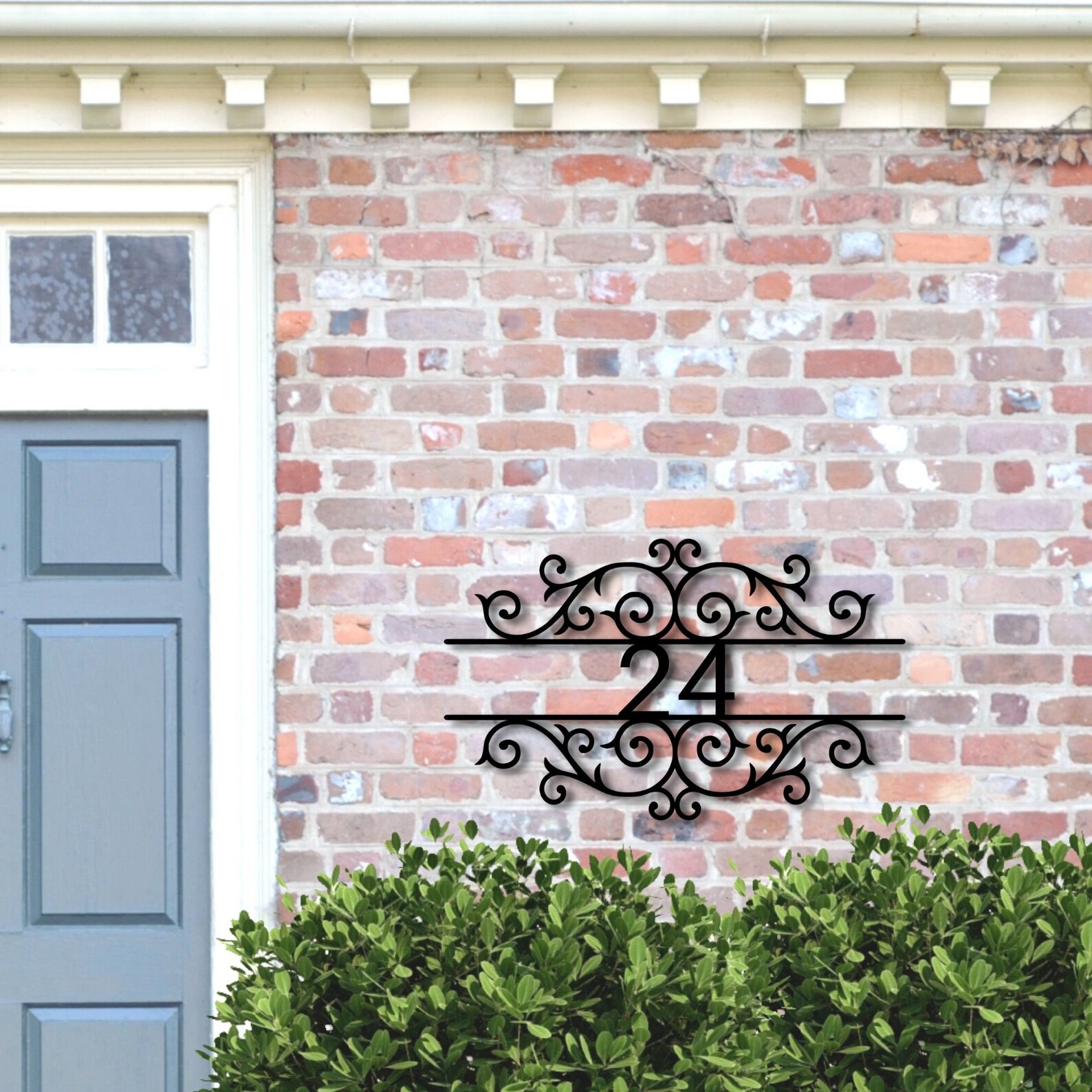Personalized Scroll House Numbers Metal Sign Address Metal - Etsy