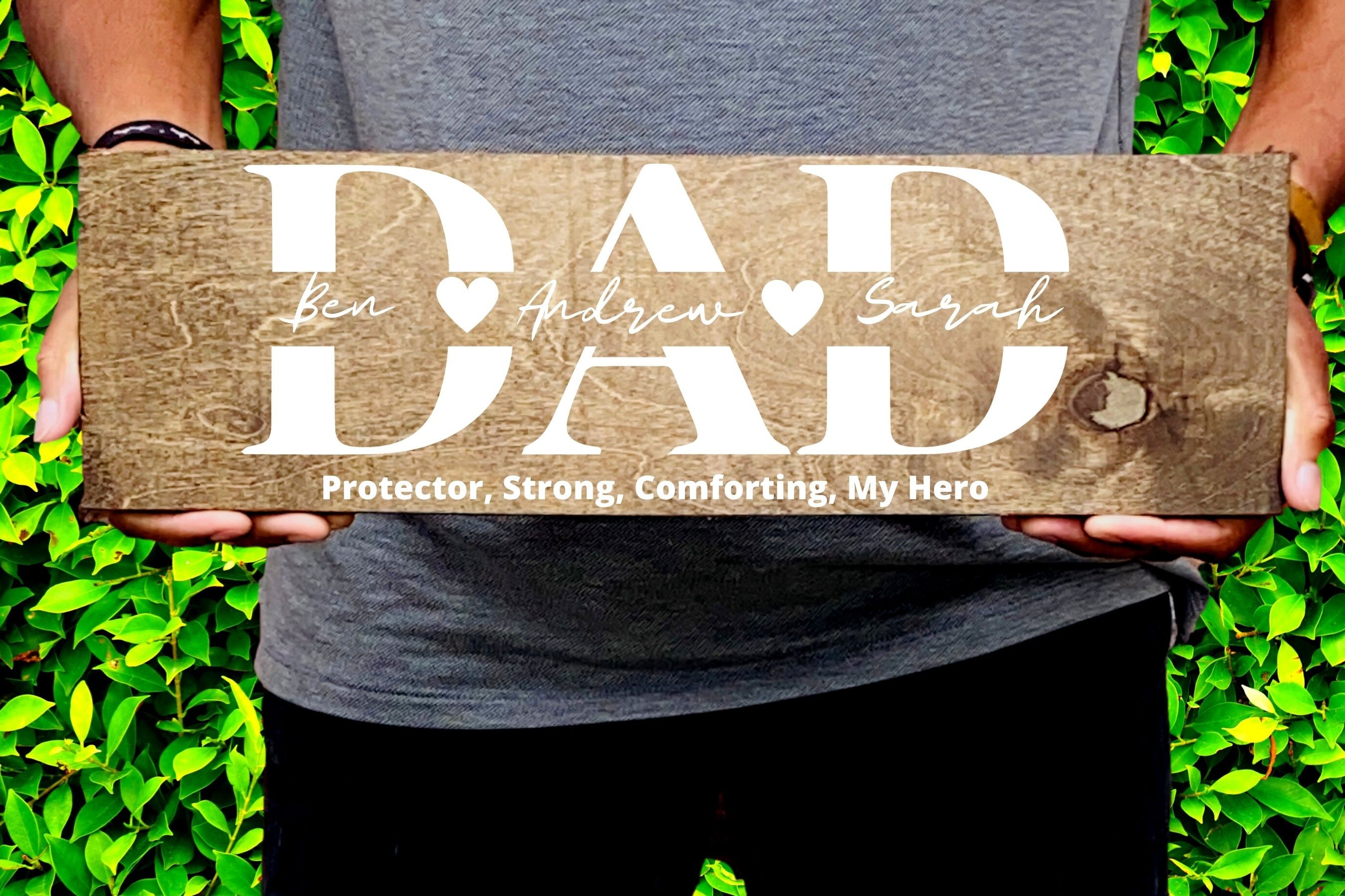 Dad Sign With Kids Names Fathers Day Gift Personalized Gift - Etsy